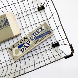 VINTAGE WIRE BASKET Metal Desk Paper Holder Mail Organizer - Etsy