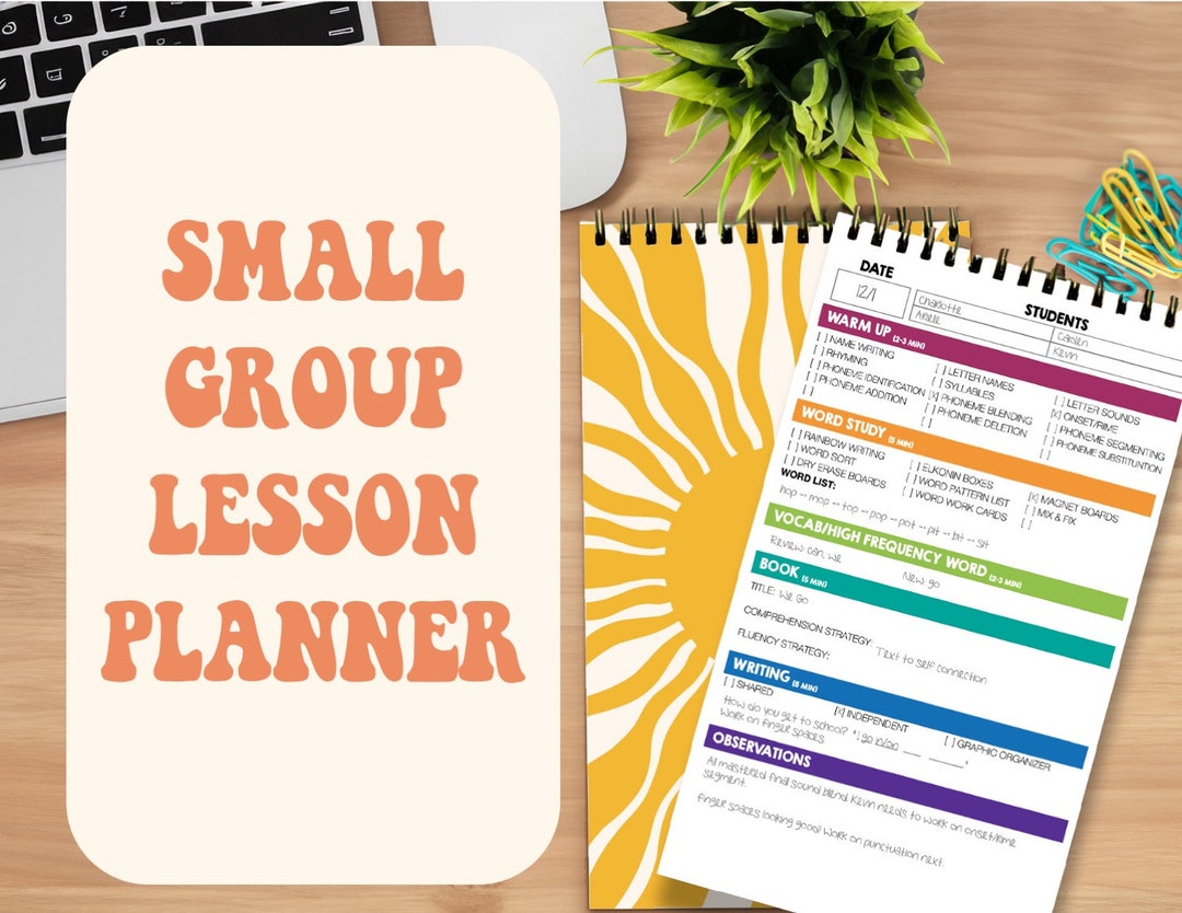 Printable DIY Primary Small Group Reading Lesson Planner - Etsy