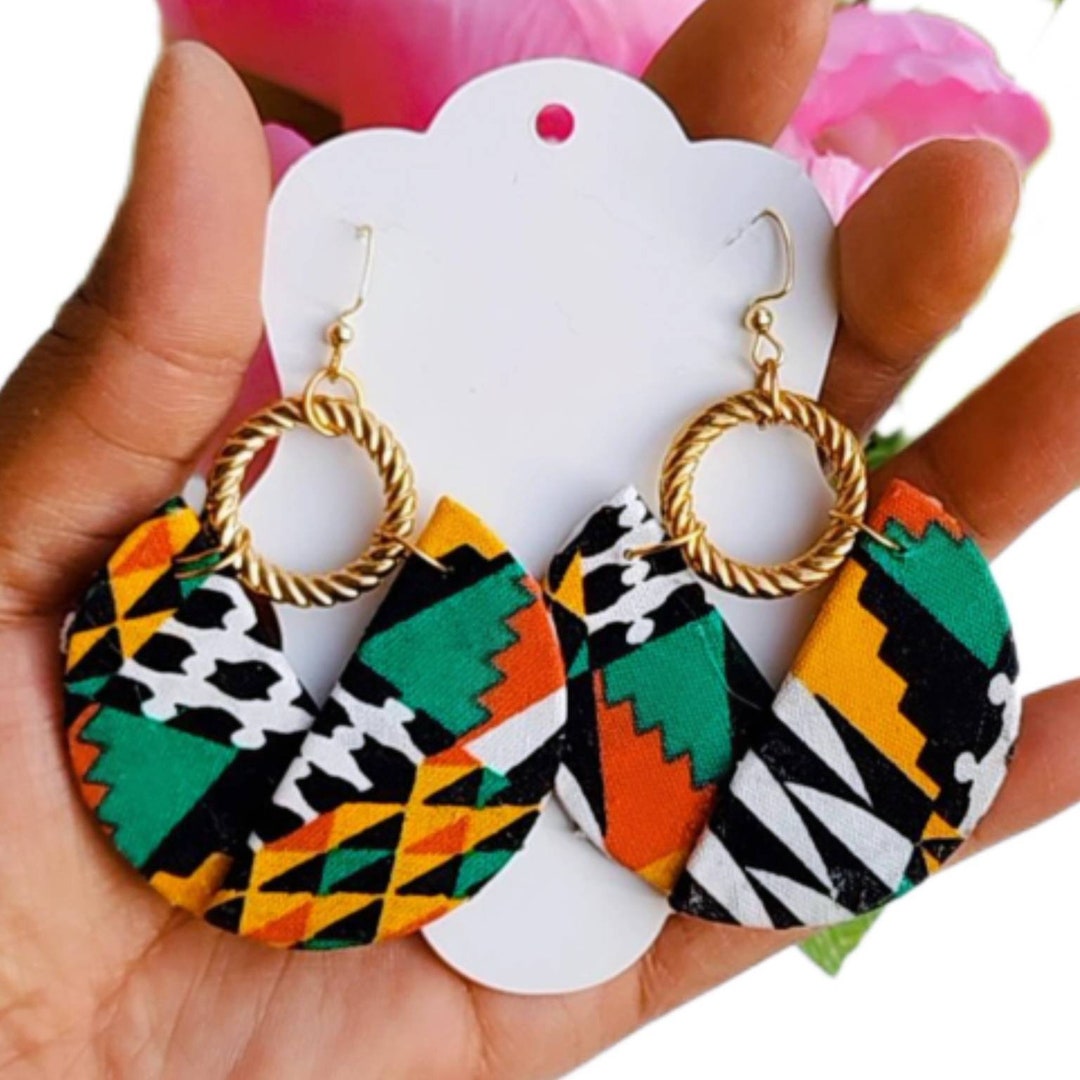 Unique Handmade African Print Earrings - Etsy