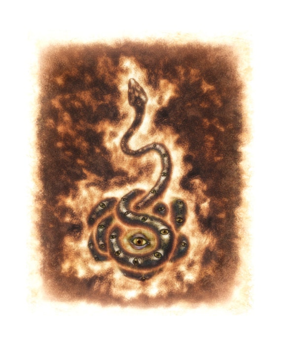 Serpent Power Kundalini Energy Signed Giclee Digital | Etsy