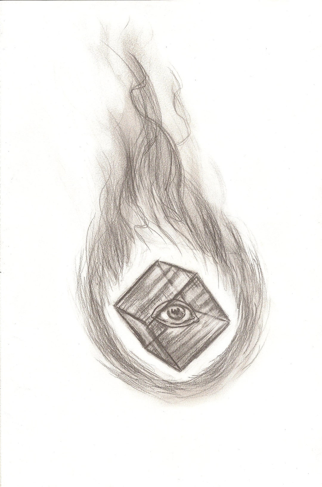 Black Cube, Original Drawing, Sketch Pad, Sketches, Divine Mania - Etsy