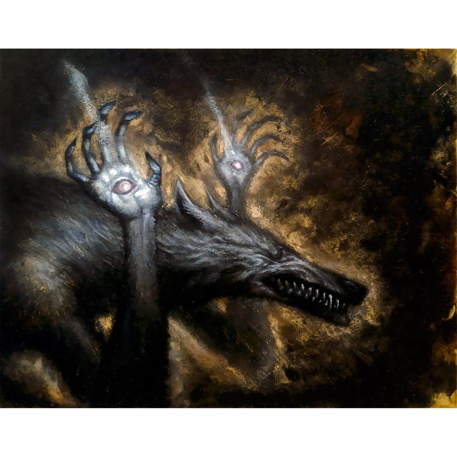 Werewolf, Skinwalker, Nagual, Brujo Original Oil Painting, Shapeshifter ...