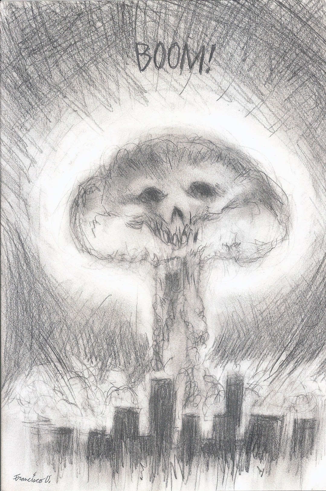 Nuclear Bomb, BOOM, Original Drawing, Sketch Pad, Sketches, Divine ...