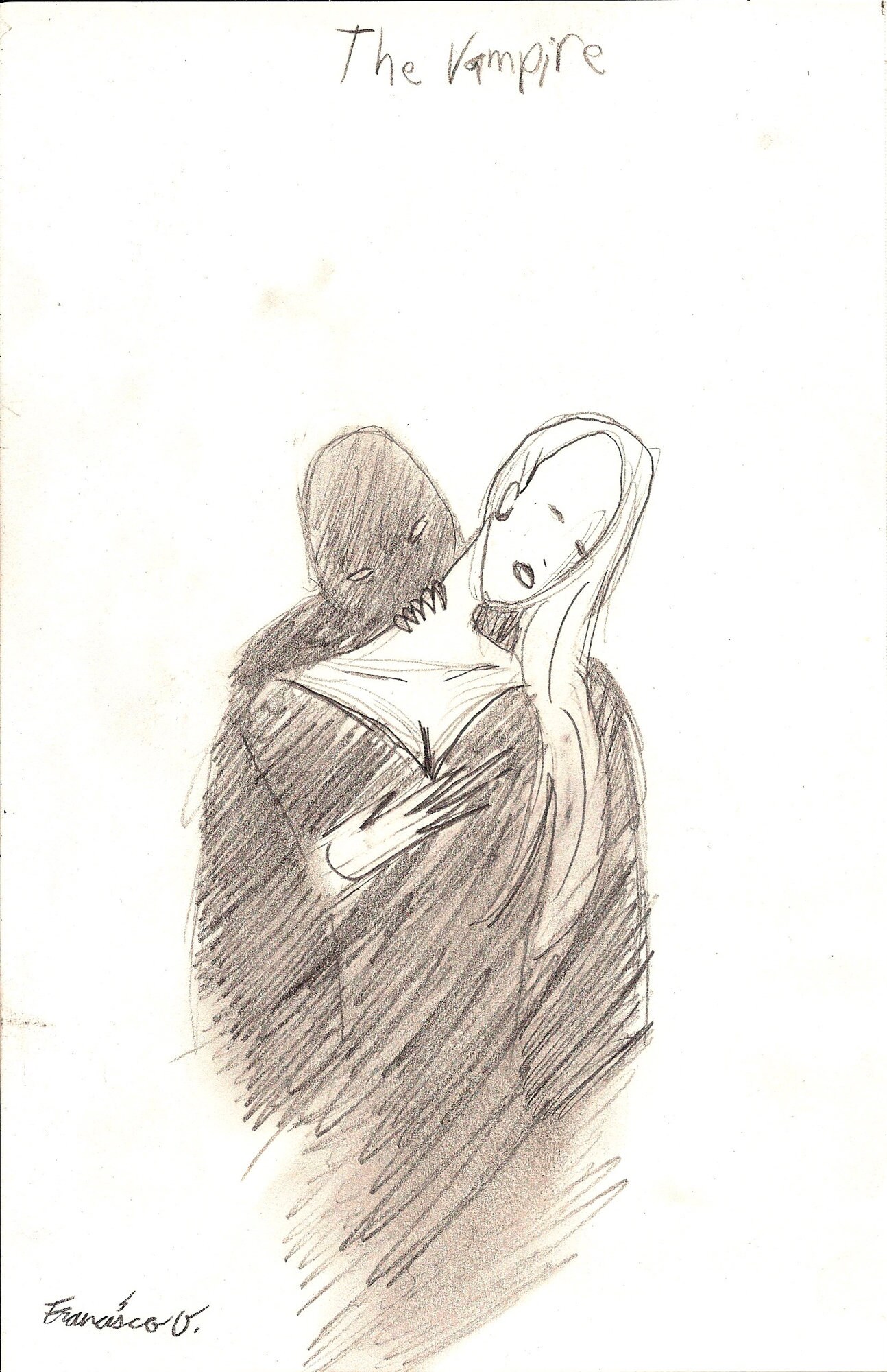 The Vampire, Original Drawing, Sketch Pad, Sketches, Divine Mania - Etsy