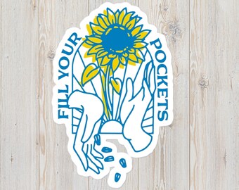 Solidarity With Ukraine, Support for Ukraine, Ukrainian Flag Sticker 2 ...