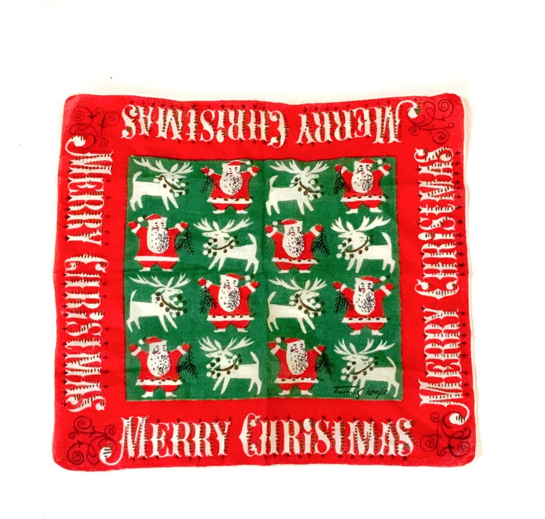 TAMMIS KEEFE HANKY - Tammis Keefe Christmas Handkerchief, Christmas ...