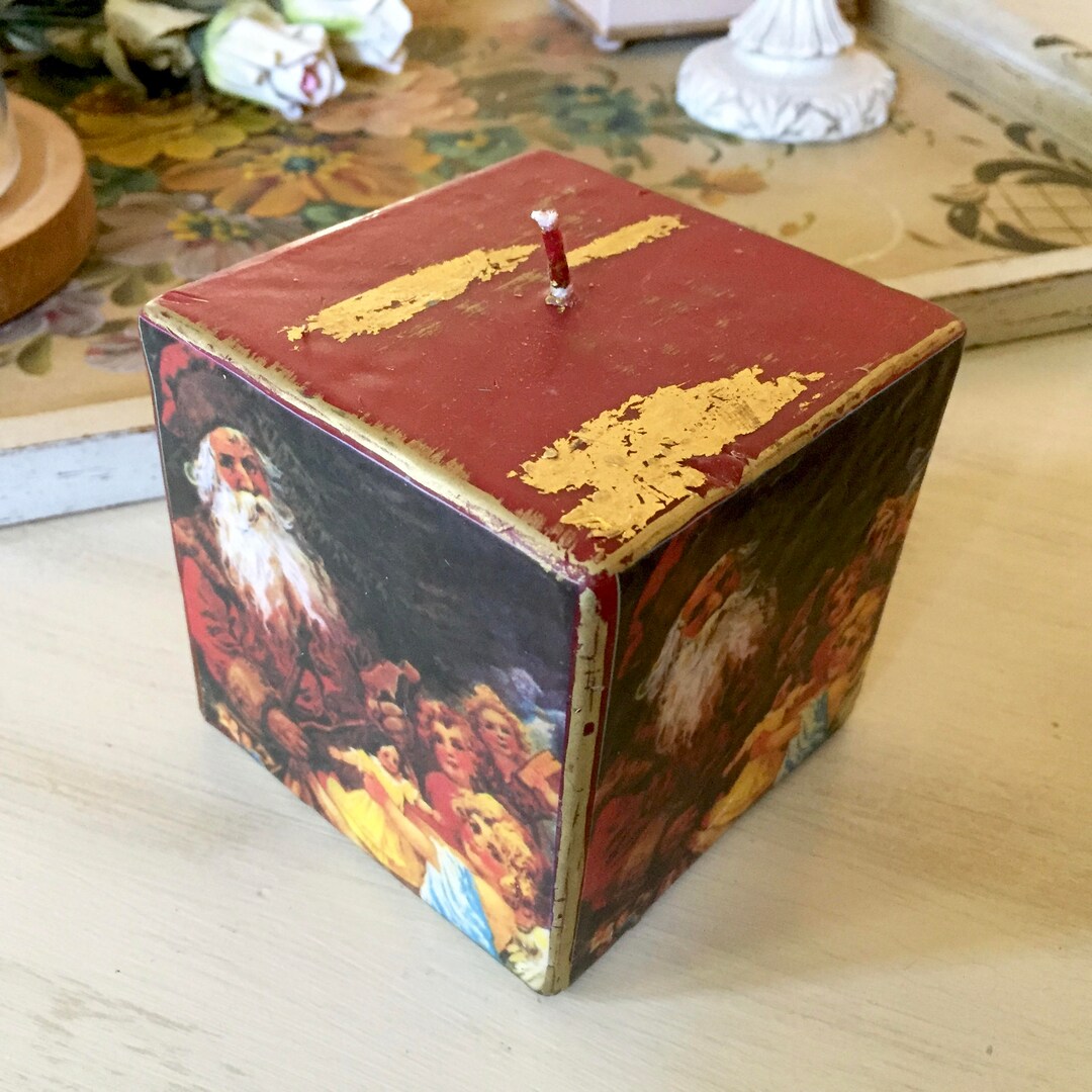 VINTAGE VIETRI Italian Christmas Candle, Made in Italy, Rare, Santa ...