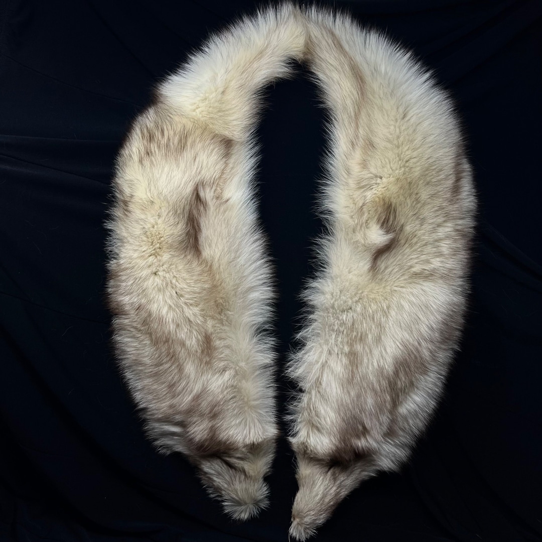 Arctic Fox Vintage Genuine Fur Stole or Collar Attachment 44 X 3.5 U ...