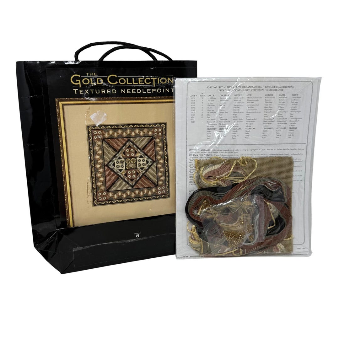 The Gold Collection Textured Square Needlepoint Kit 2479 Classic ...