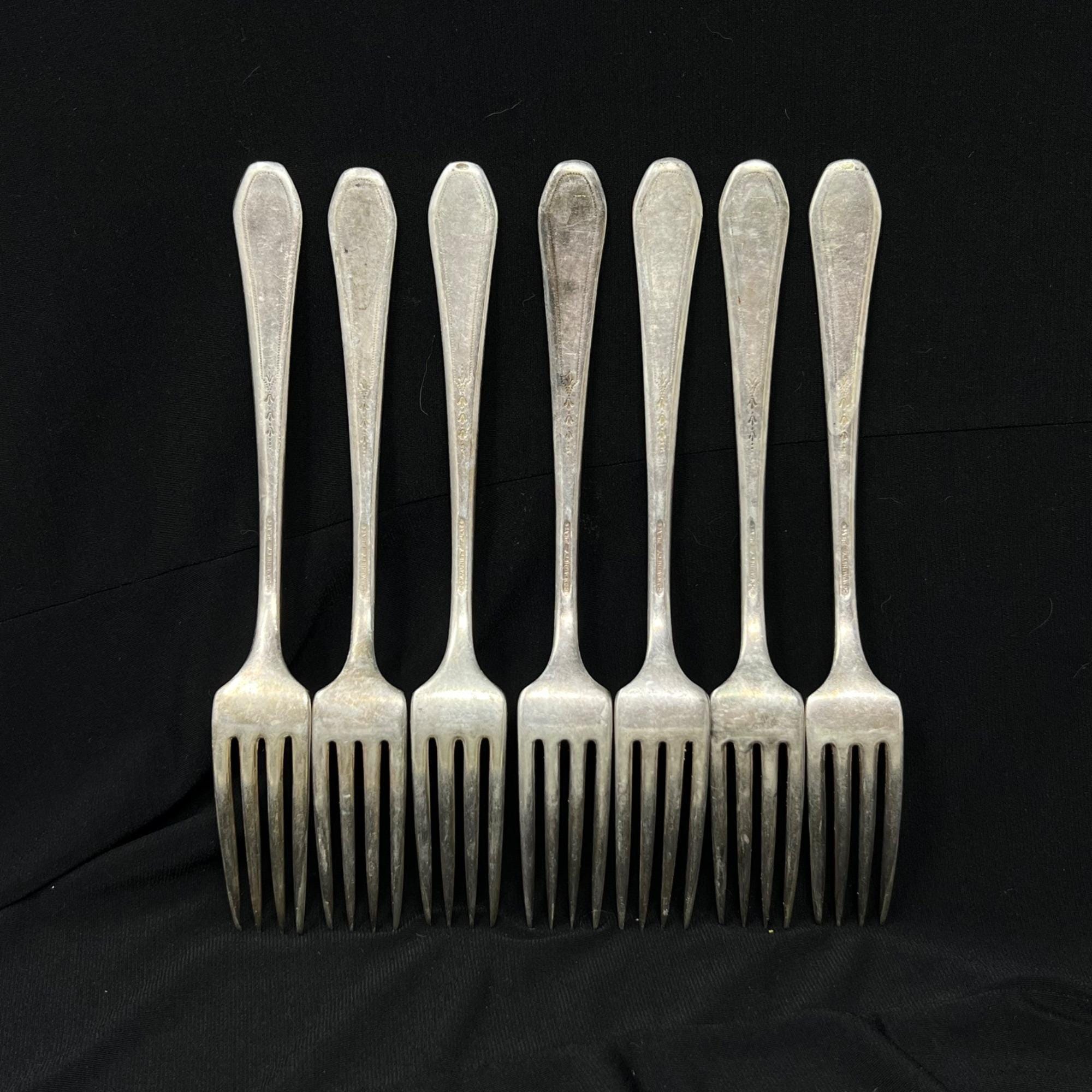 Oneida Silver Plate Forks Paul Revere Flatware Silverware Set of 7 - Etsy