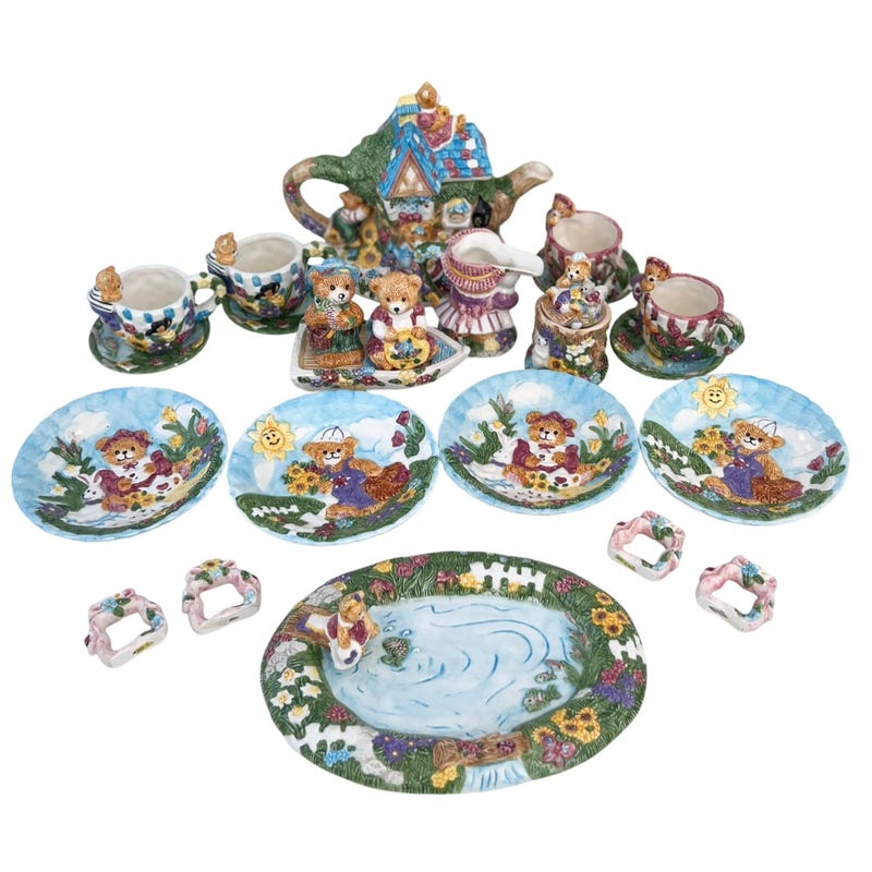 Bear Tea Set - Etsy