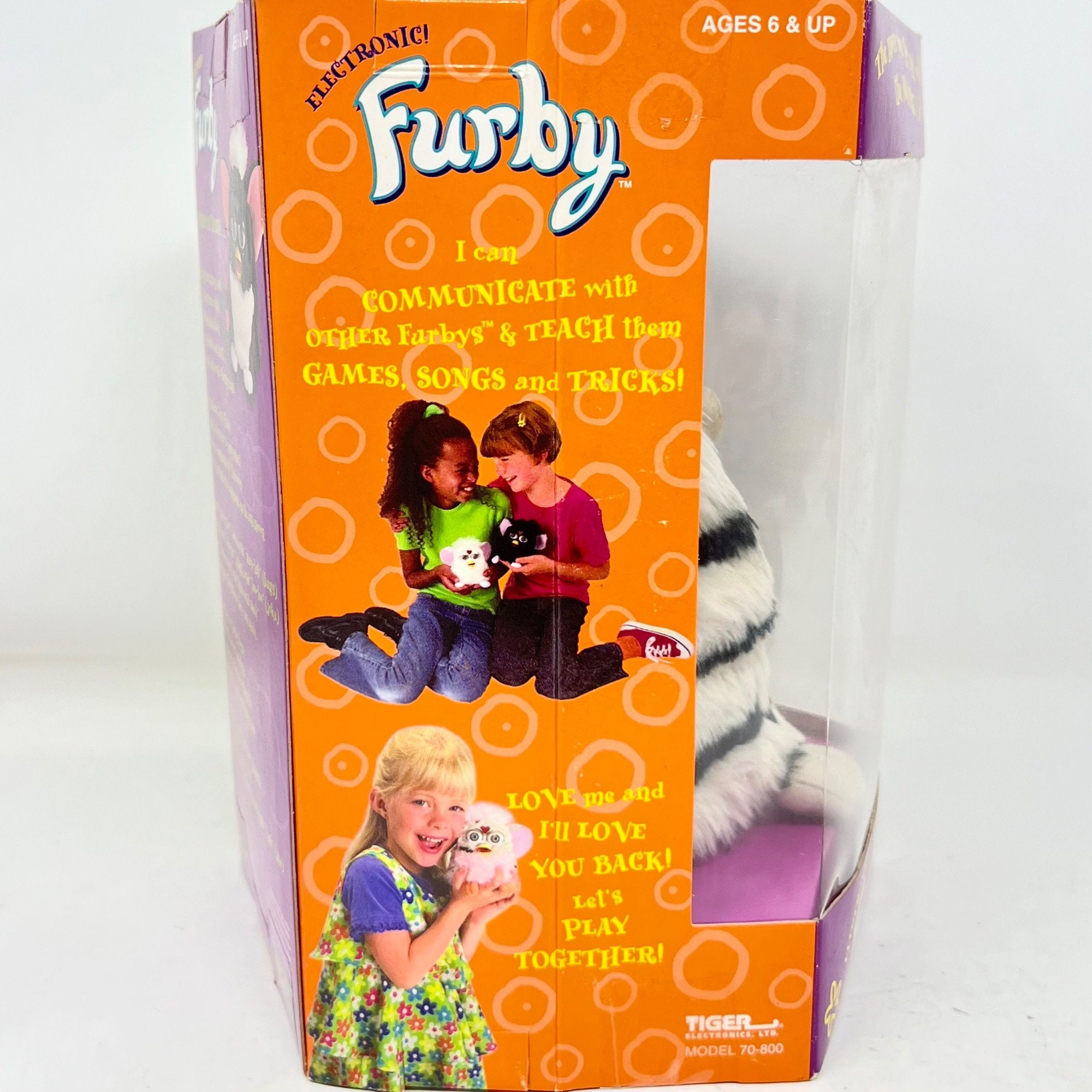 Furby Zebra Black/white Stripes 70-800 Blue Eyes 1998 Factory Sealed ...
