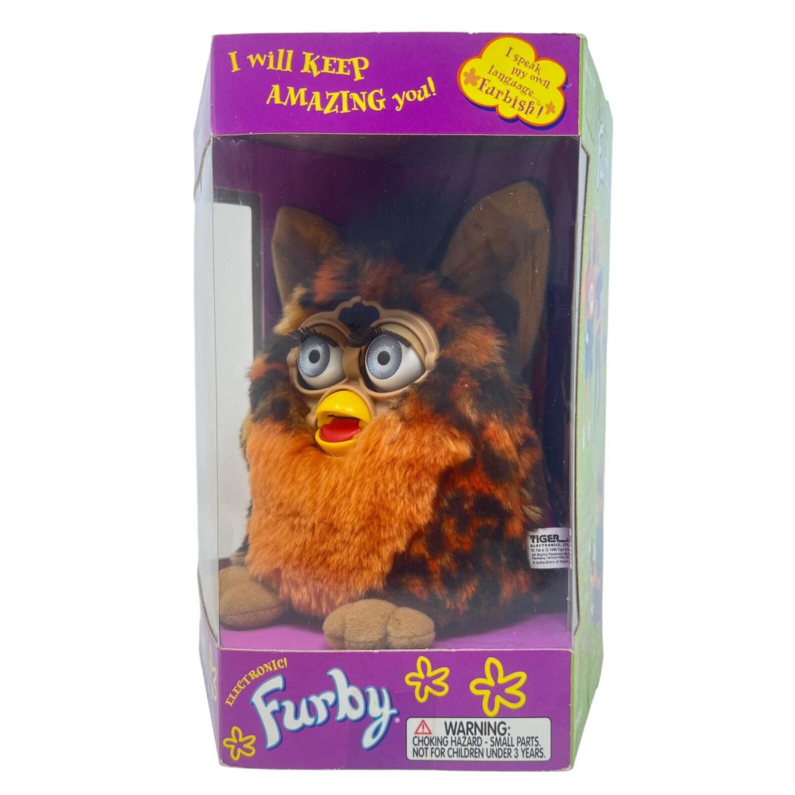 Furby Color Change Black and Orange Cheetah 1999 70-800 Factory Sealed ...
