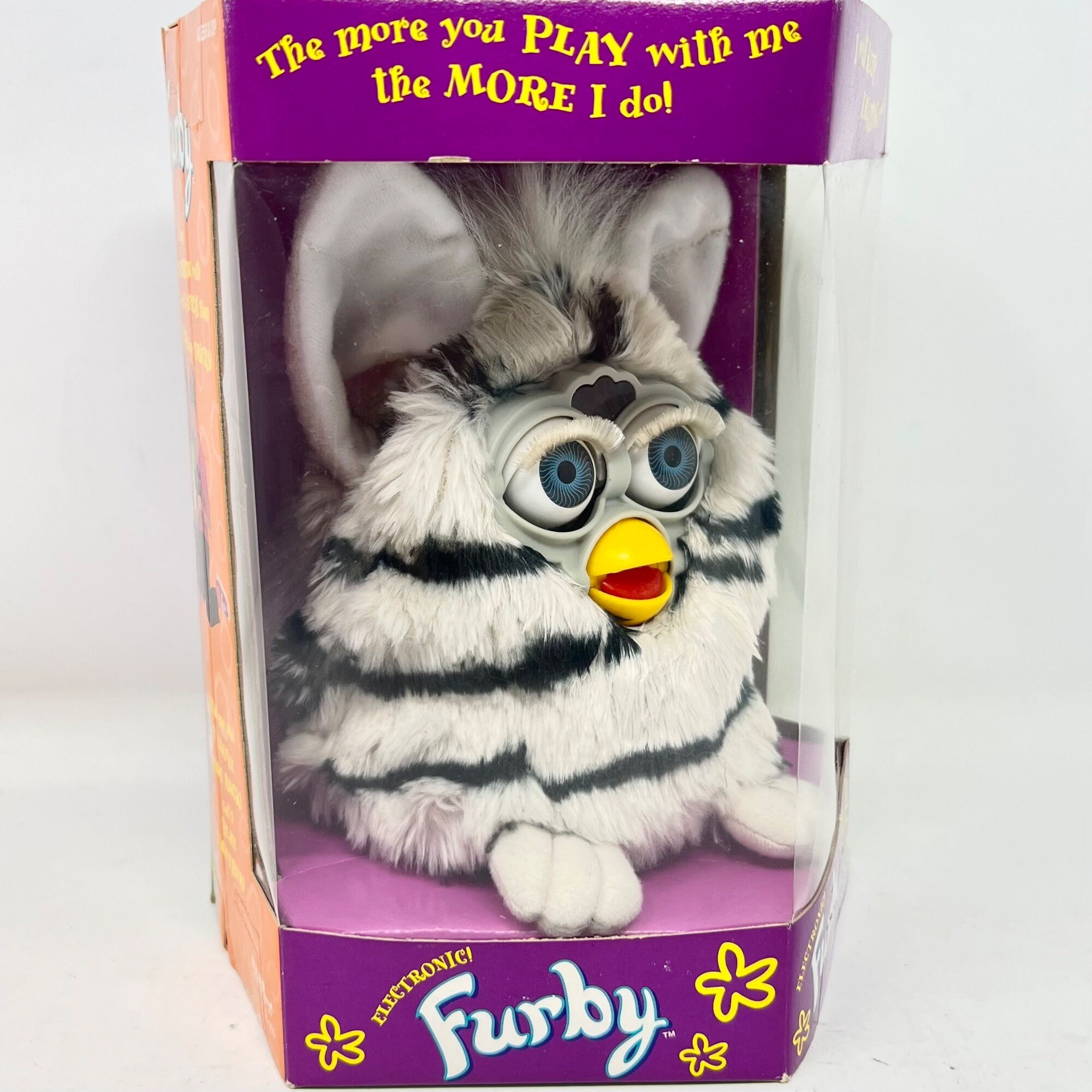 Furby Zebra Black/white Stripes 70-800 Blue Eyes 1998 Factory Sealed ...