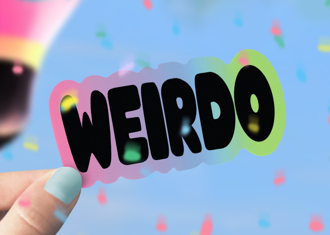 Weirdo Word Rainbow Sticker Laptop Sticker Grunge Aesthetic - Etsy