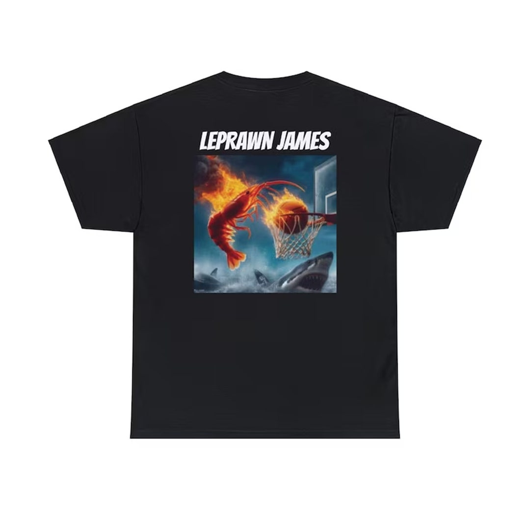 Flaming Shrimp Dunking Over Sharks Meme Unisex Tee - Etsy