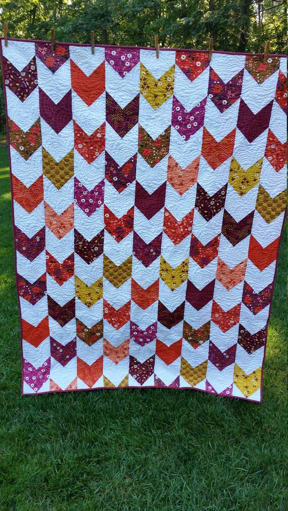One Way Throw Quilt Modern Quilt Contemporary Quilt Quilt | Etsy
