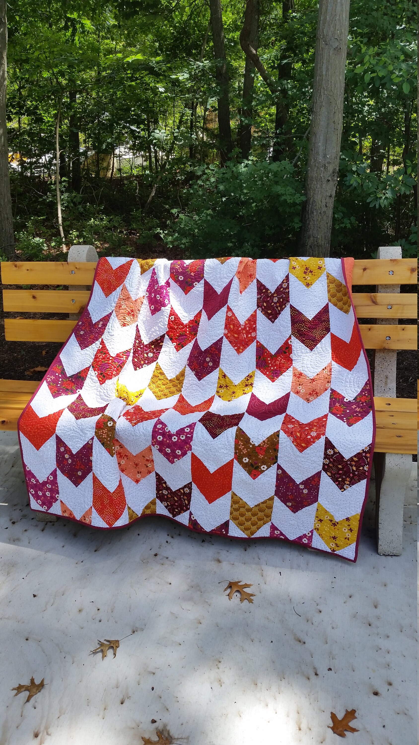 One Way Throw Quilt, Modern Quilt, Contemporary Quilt, Quilt Made From ...