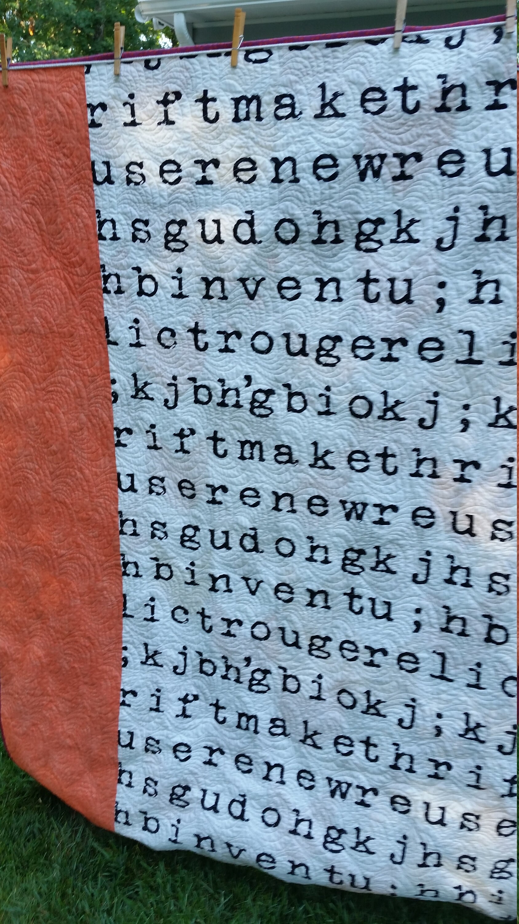 One Way Throw Quilt, Modern Quilt, Contemporary Quilt, Quilt Made From ...