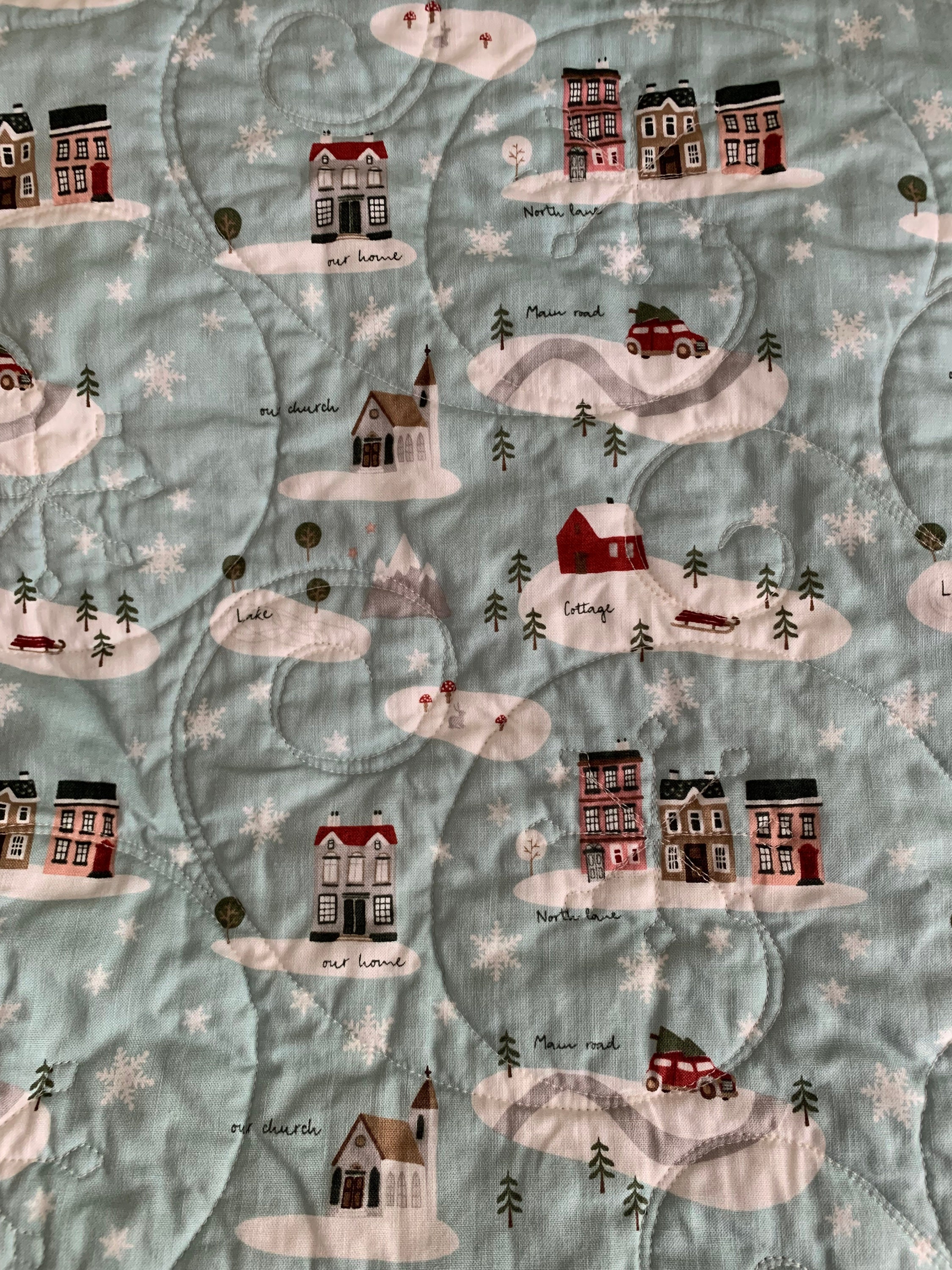 Christmas Quilt, Holiday Quilt, Christmas Tree Quilt, Holiday Hills ...