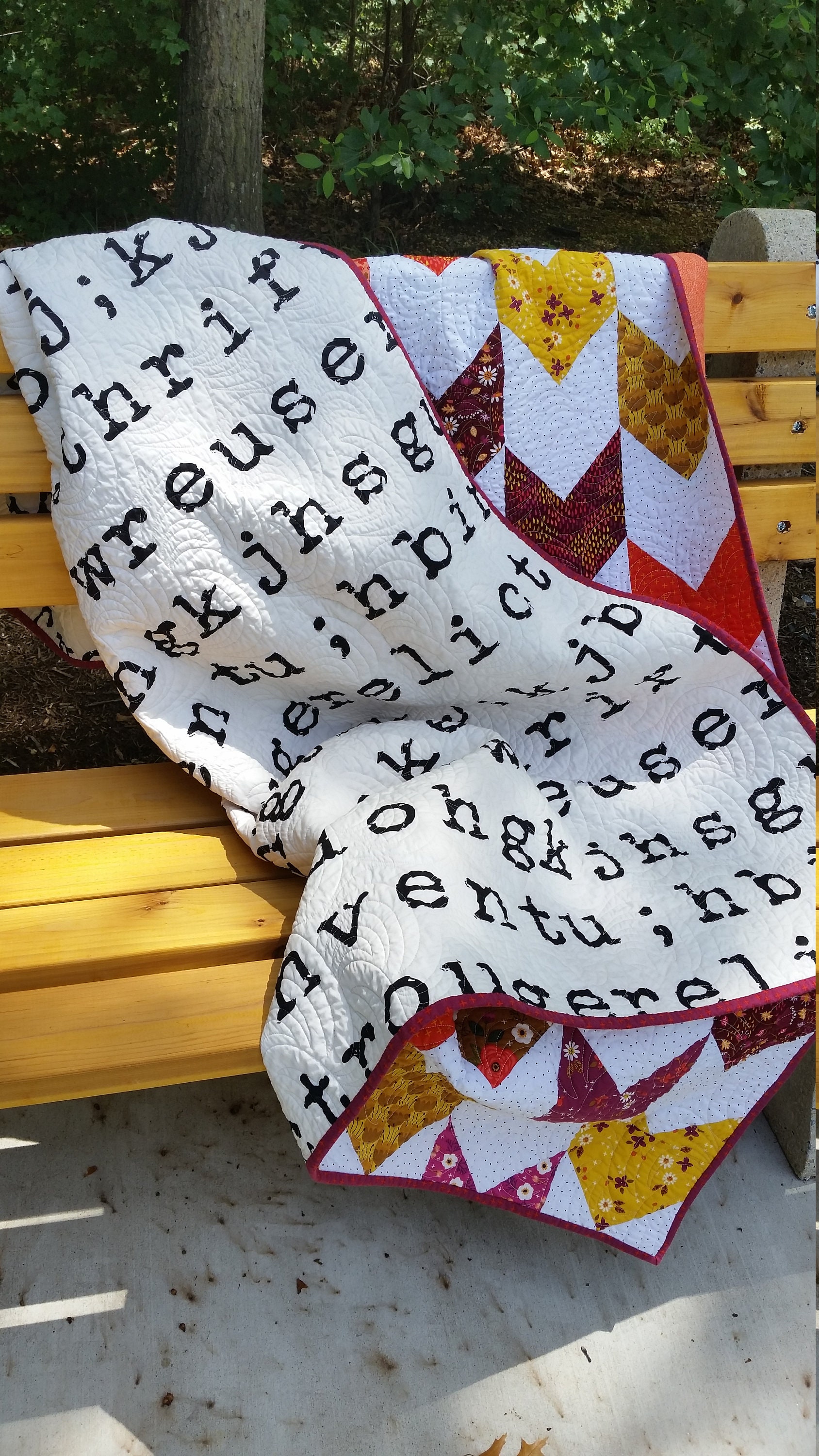 One Way Throw Quilt, Modern Quilt, Contemporary Quilt, Quilt Made From ...