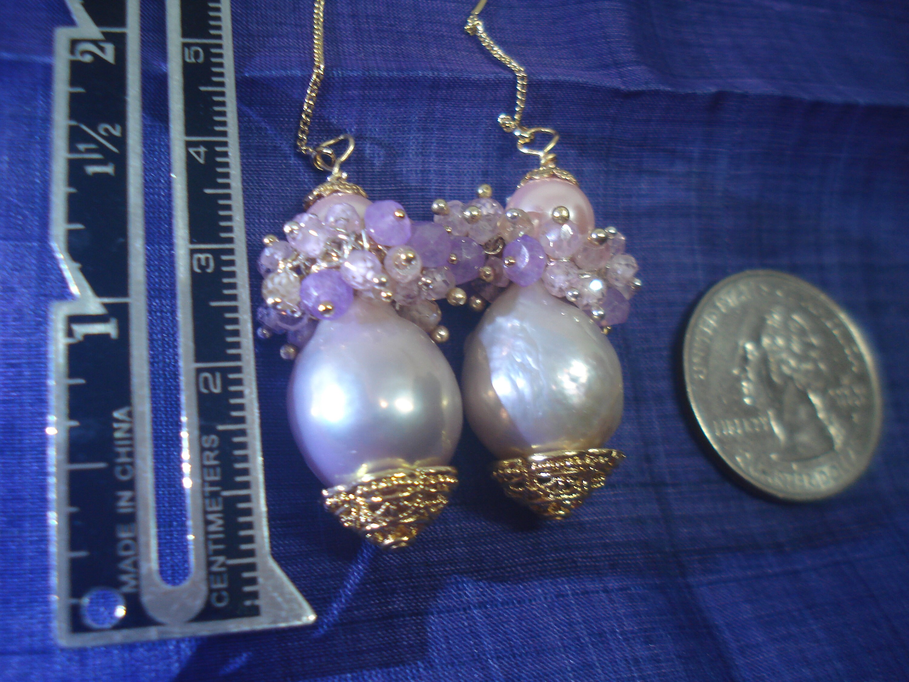 Gorgeous Soft Pink Baroque Pearl With Pink Zircons and - Etsy UK