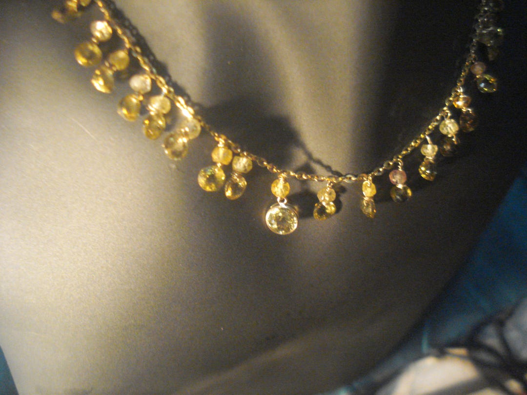 Rare Grossular Andradite Malaya Garnets in Solid 18k Yellow Gold ...