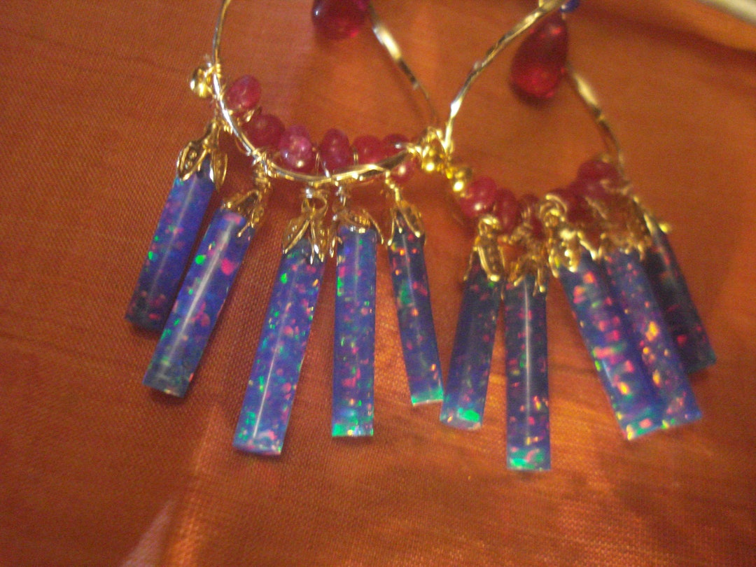 Stunning Chinese Opal Sticks in 14yg Filled Dangle - Etsy