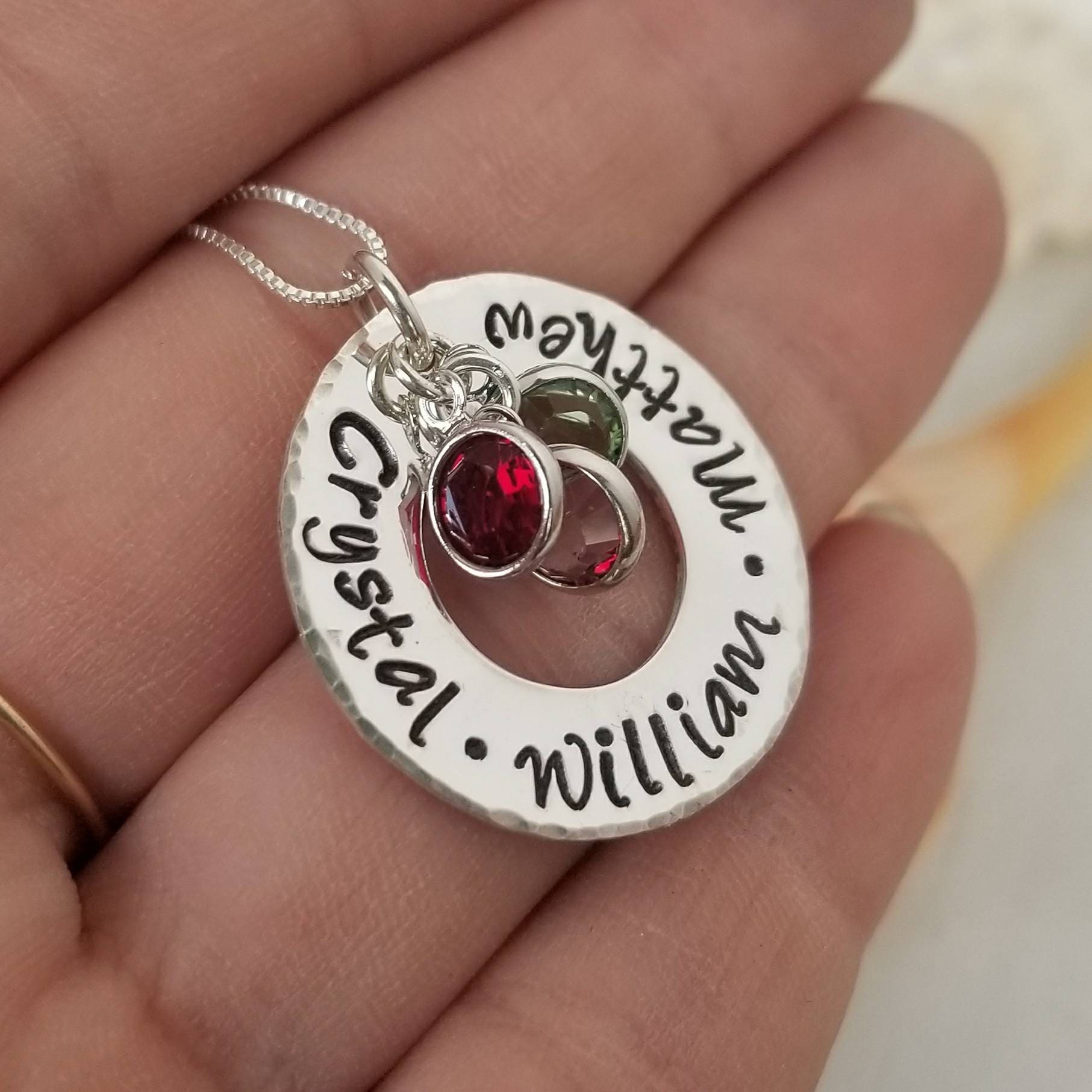Personalized Mothers Necklace Up To 4 Name Necklace Sterling Etsy personalized-mothers-necklace-up-to-4-name-necklace-sterling-etsy