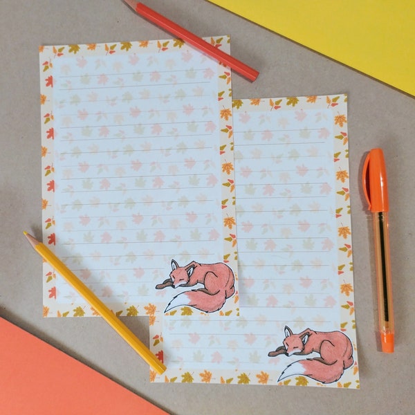 Fox Writing Paper - Etsy