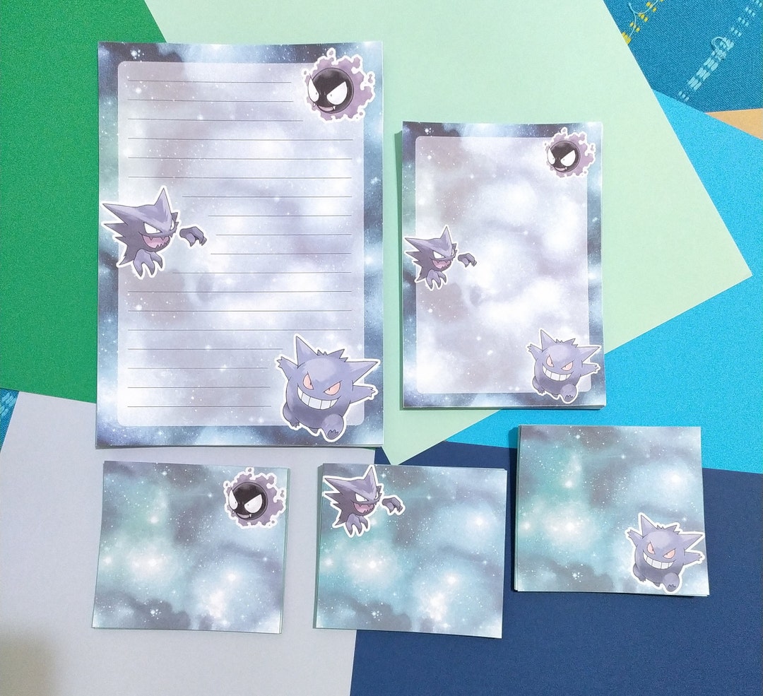 Gengar Haunter Gastly Notepad // Pokemon Stationery // Spooky Penpal ...