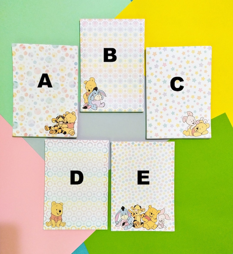 Baby Winnie the Pooh Notepad // 30 or 50 Sheets // Disney Stationery - Etsy