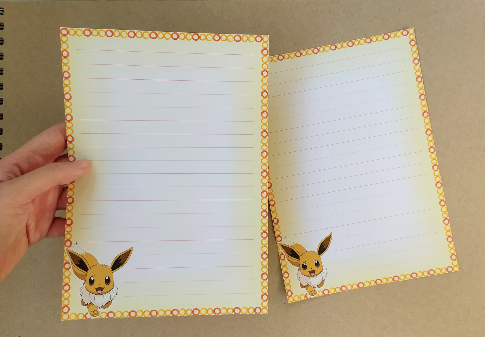 Eevee Letter Paper // Pokemon Writing Sheets // Cute Anime | Etsy