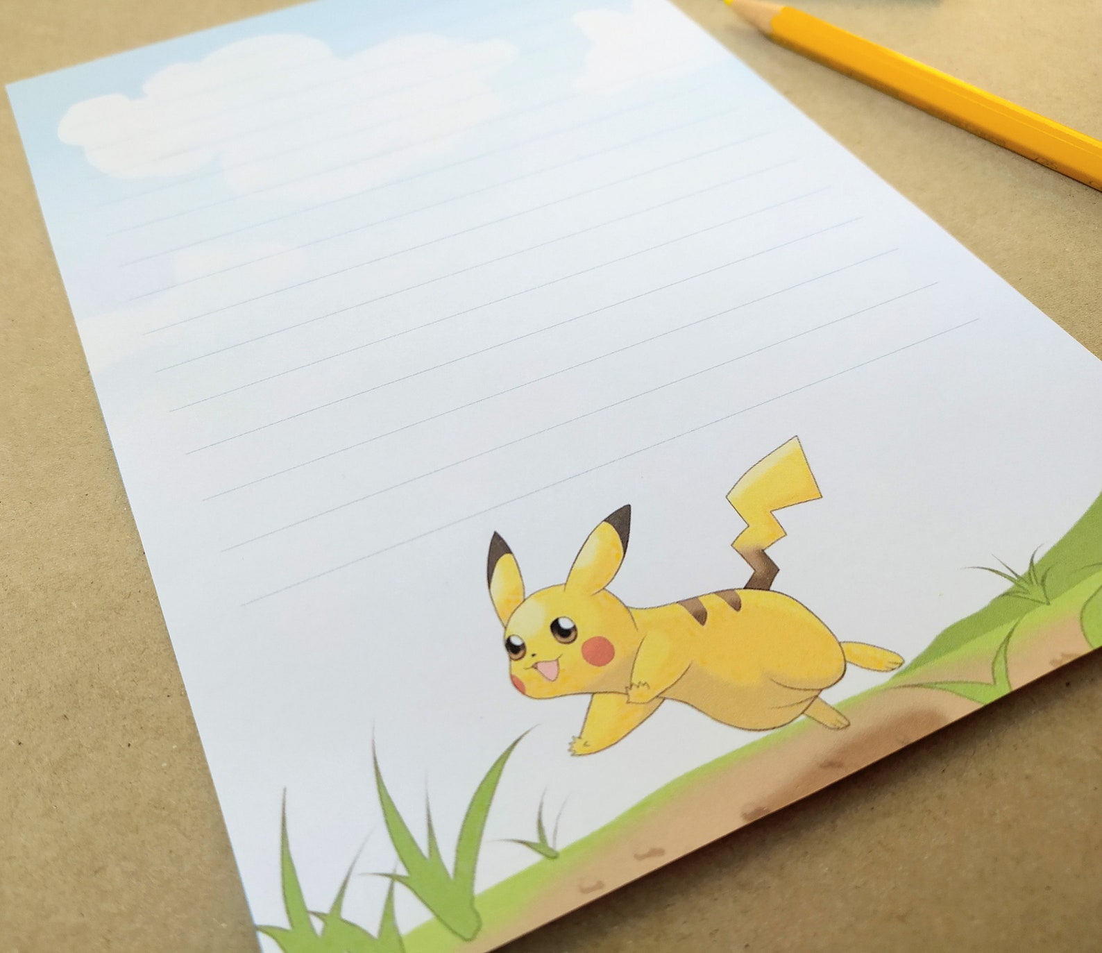 Pikachu Letter Paper // Pokemon Writing Sheets // Cute Anime - Etsy