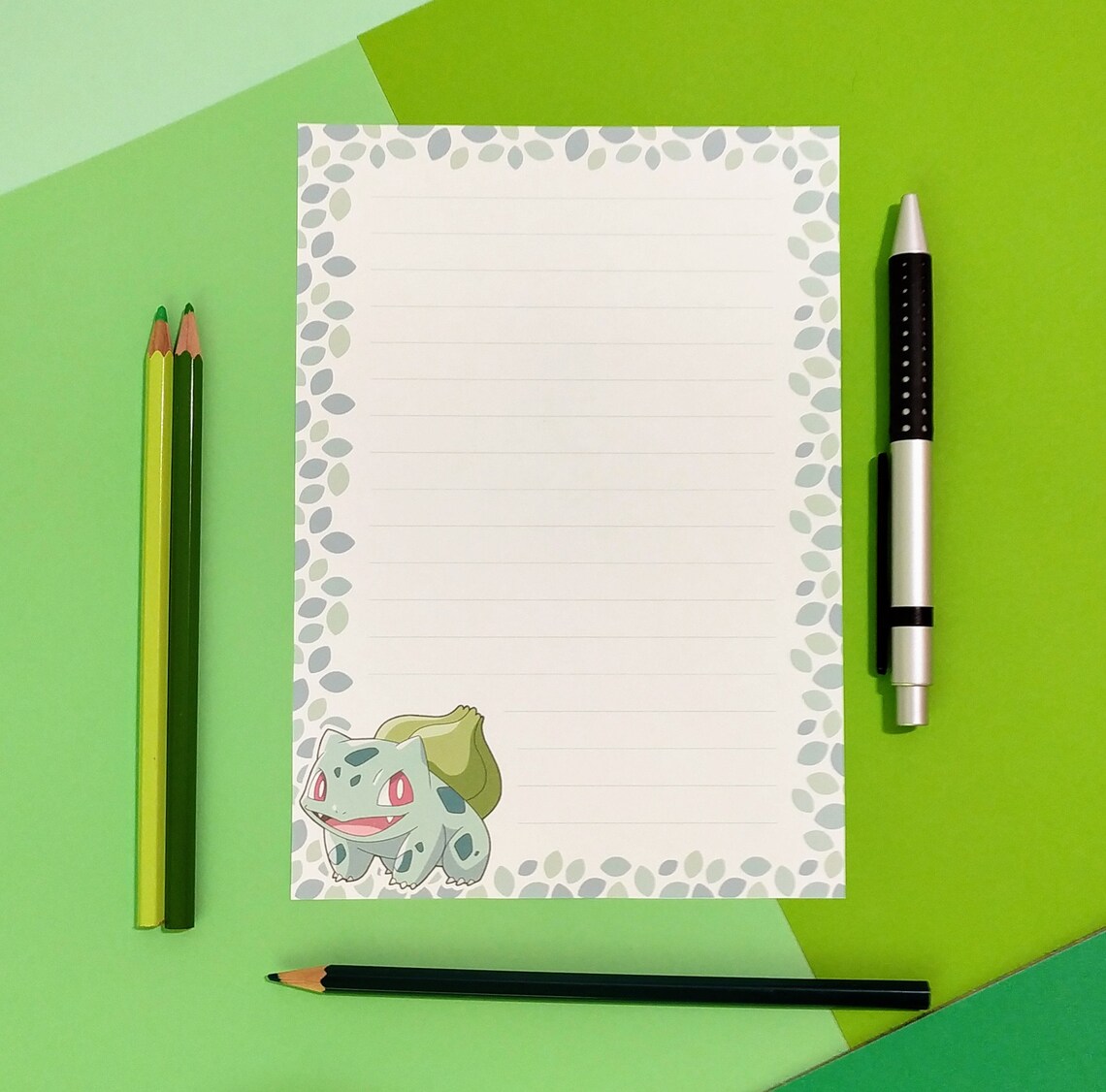 Bulbasaur Letter Paper // Pokemon Writing Sheets // Cute Anime - Etsy