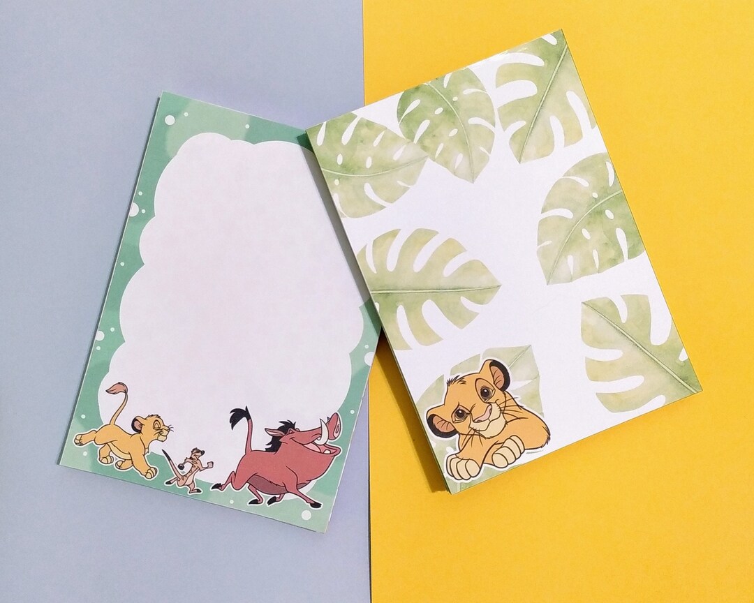 Lion King Notepad // 30 or 50 Sheets // Simba Stationery // Disney - Etsy