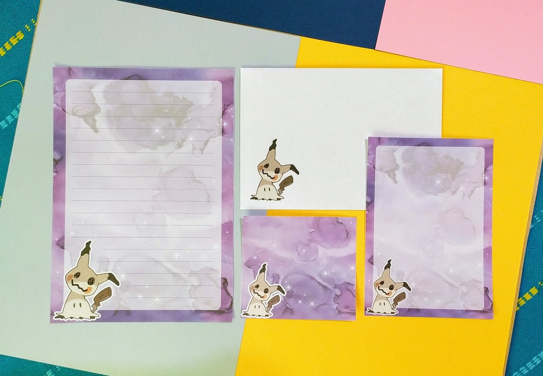 Mimikyu Stationery Set // Pokemon Writing Paper With Lines and Envelope ...