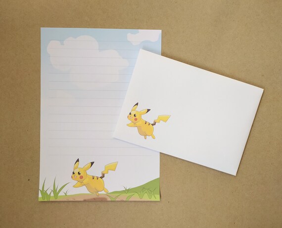 Pokemon Pikachu stationery set pokemon writing paper | Etsy
