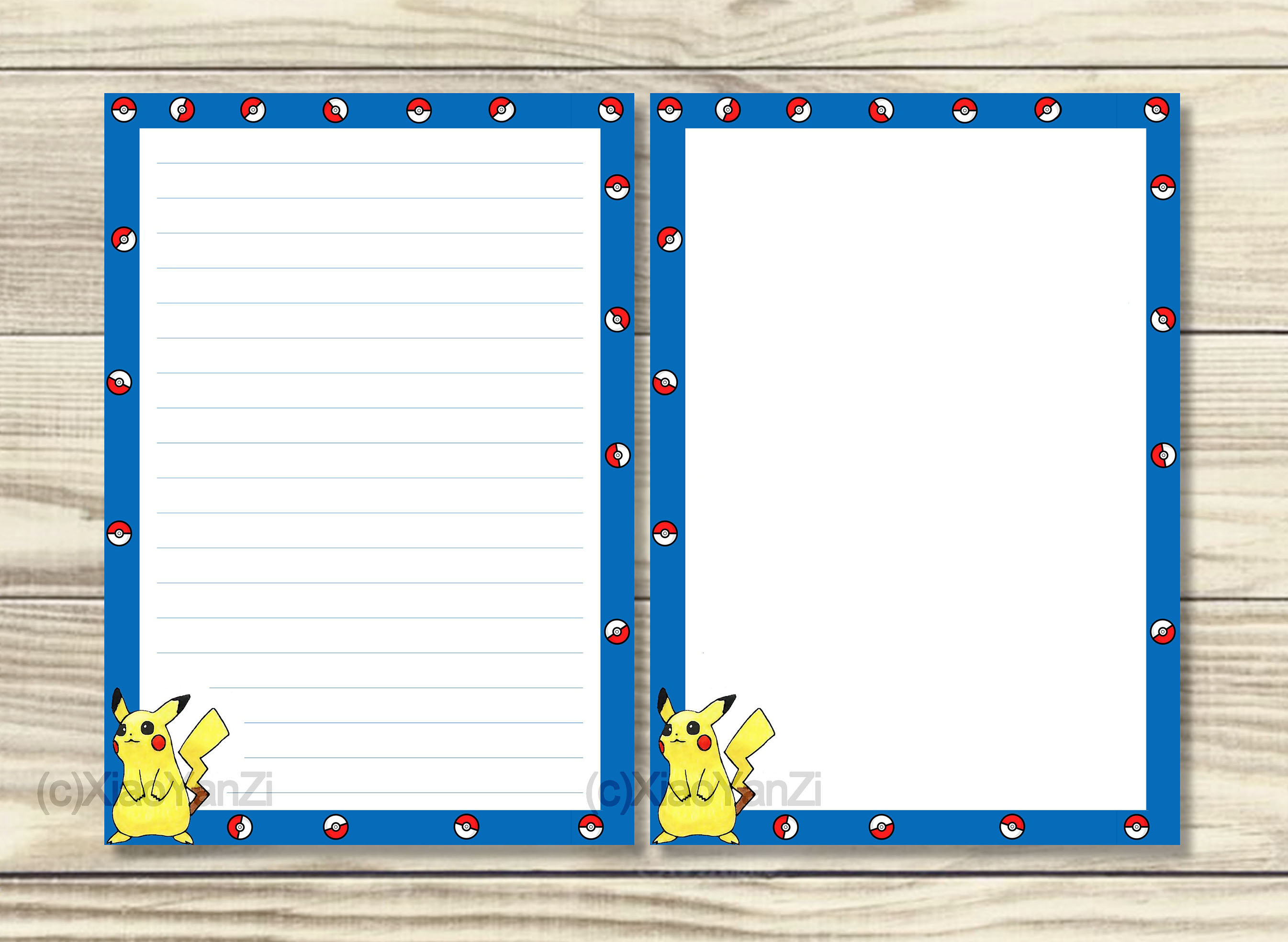 Pokemon pikachu letter paper kawaii pokemon stationery paper | Etsy