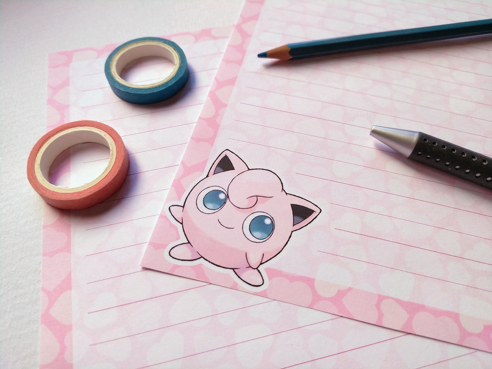 Jigglypuff Letter Paper // Pokemon Writing Sheets // Cute Anime ...