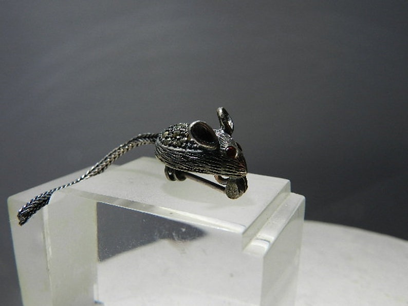 ADORABLE TINY Vintage Antique Sterling Silver Mouse Pin Brooch - Etsy