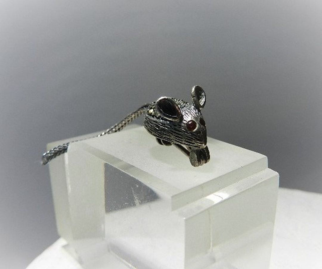 ADORABLE TINY Vintage Antique Sterling Silver Mouse Pin Brooch - Etsy