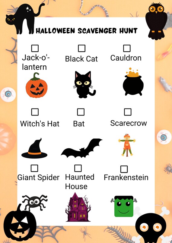 Easy Peasy Printable Halloween Classroom Party Spooky - Etsy