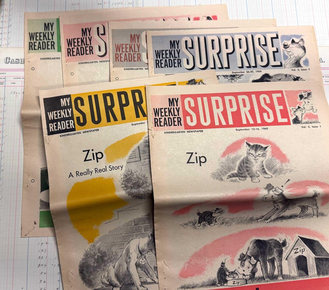 A Bundle of Vintage My Weekly Reader SURPRISE - KINDERGARTEN Newspapers ...