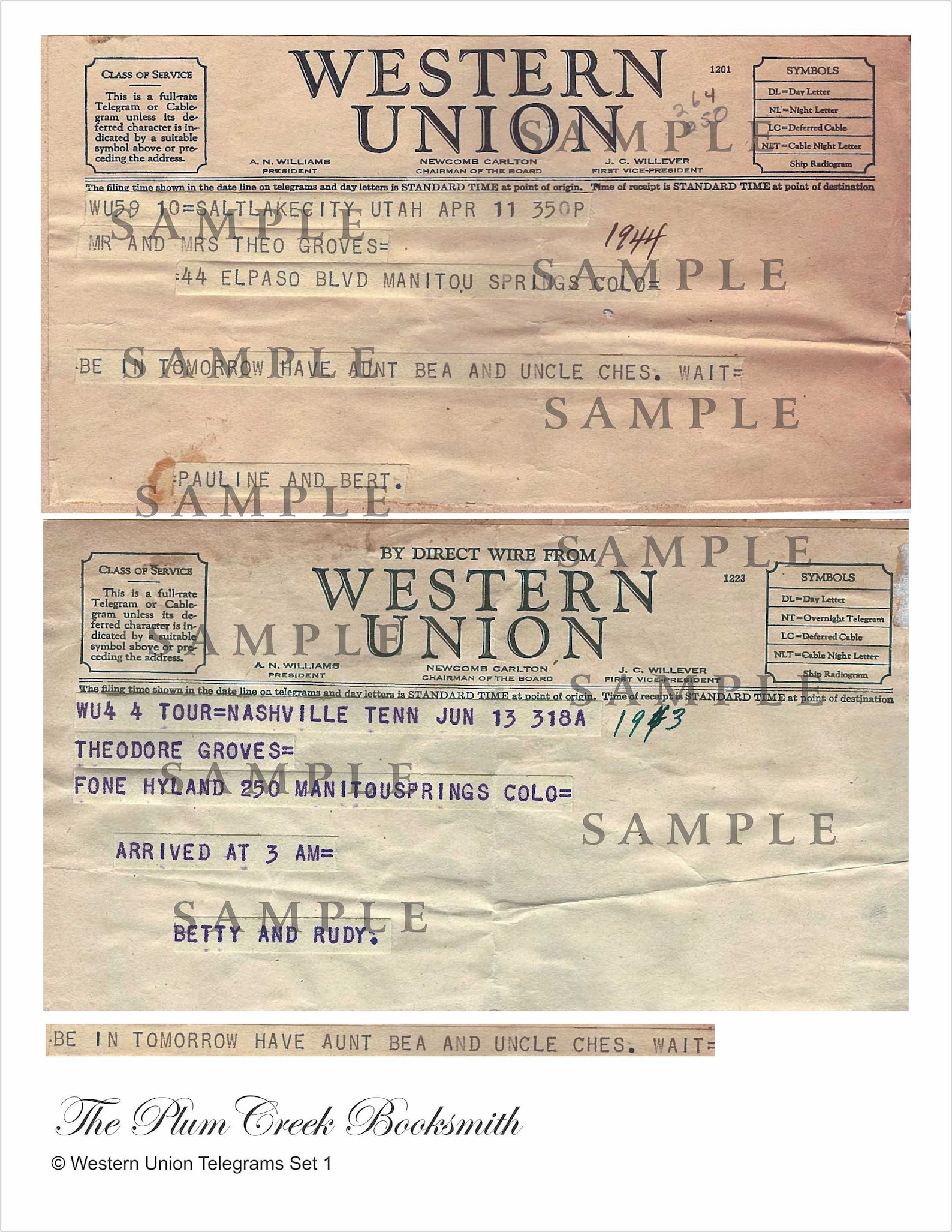 10 Vintage Western Union Telegrams - Mid 1940s - Rare Images - Instant ...