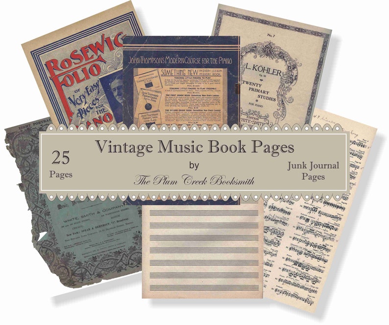 Vintage Music Book Pages From Early 1900s Late 1800 Music - Etsy
