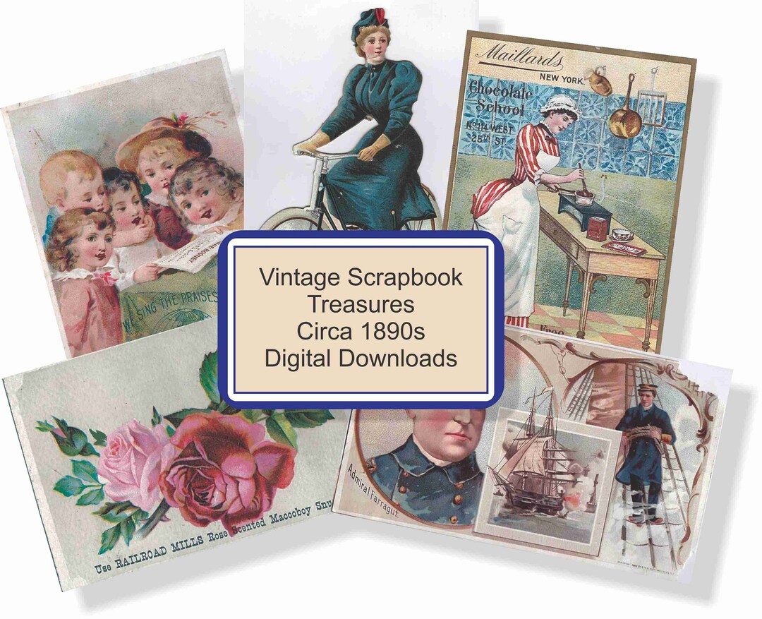 Vintage Scrapbook Treasures #1 - Advertisements 1890s - Digital ...
