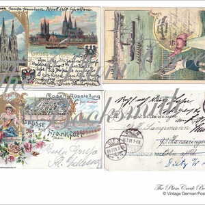 Vintage German Post Cards From 1898 - Digital Download - Junk Journal ...