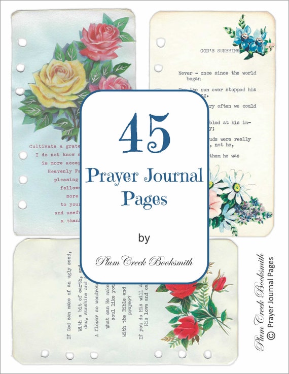 45 Vintage 1950s Prayer Journal Pages Digital Download | Etsy