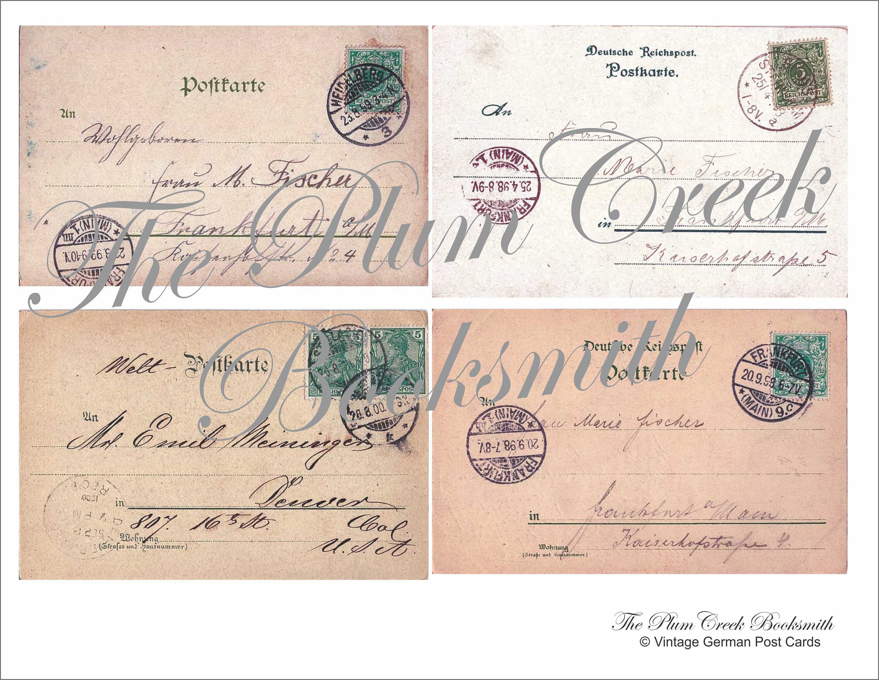 Vintage German Post Cards From 1898 Digital Download Junk - Etsy